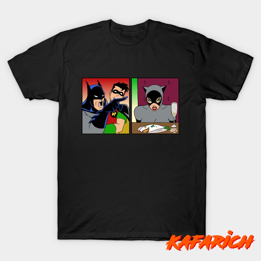 Jual Kaos Custom Popular Yelling Bat At Cat Batman Villain Bruce Wayne ...
