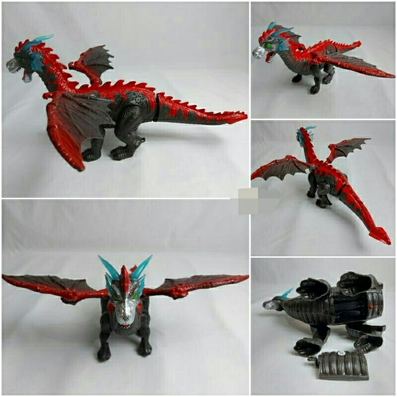 Jual Mainan Dinosaurus/Dinosaur Naga Dragon Bersayap Ada Suara Dan ...