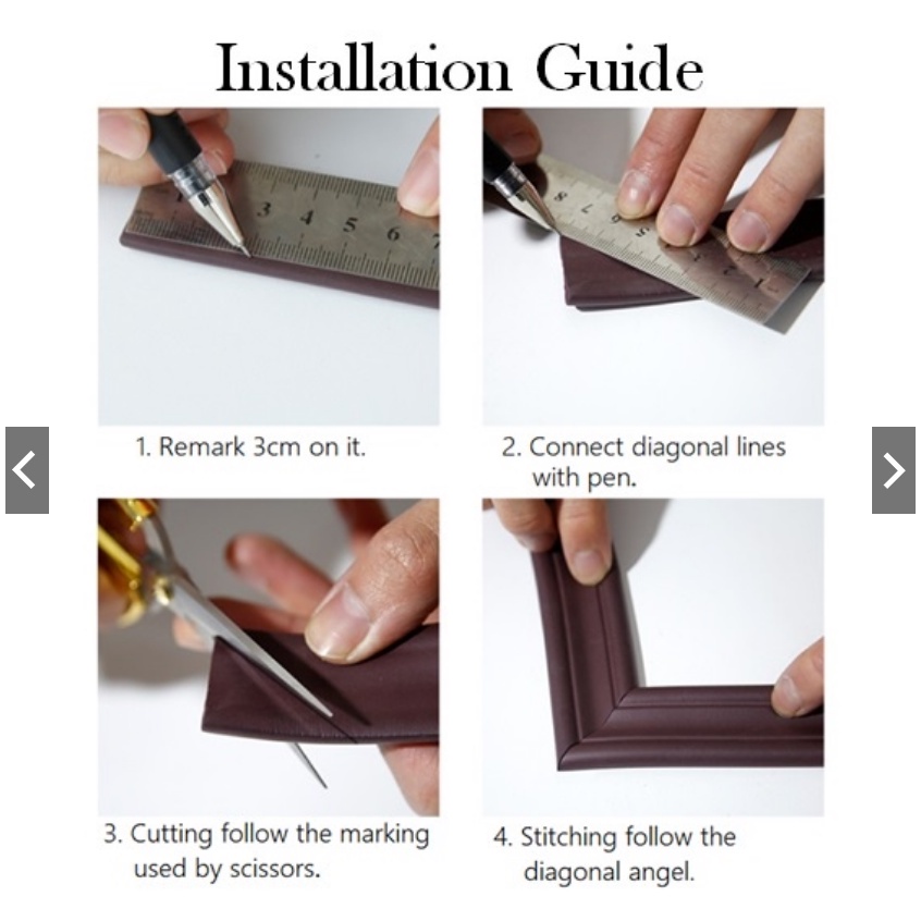 Jual (Barang Spot)-Cod Panel Dinding Pinggir Garis Bingkai Diy Es Kai ...