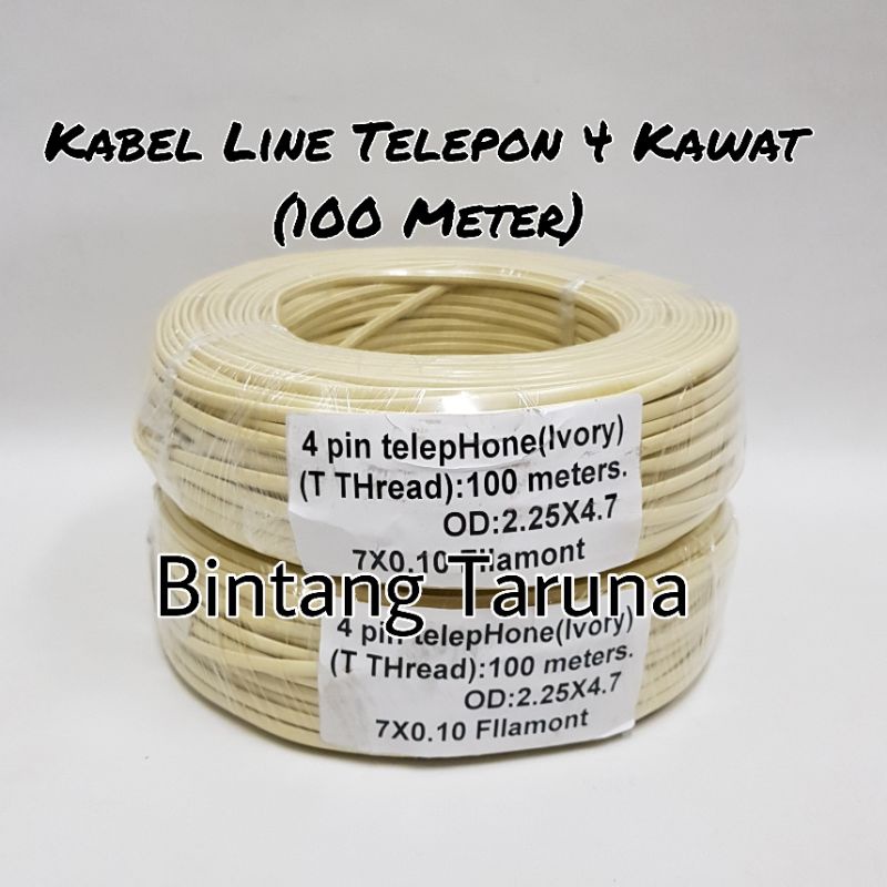 Jual Kabel telepon 100 meter Kabel Roset Telepon RJ11 Kabel Line RJ-11 ...