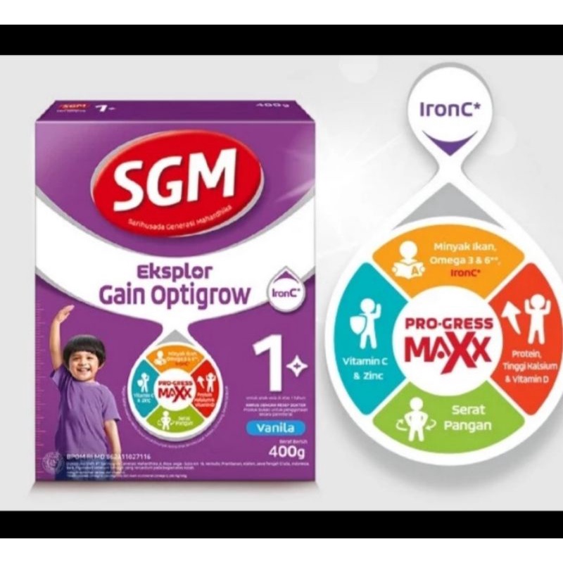 Jual SGM Gain Optigrow 1 plus 400 g | Shopee Indonesia