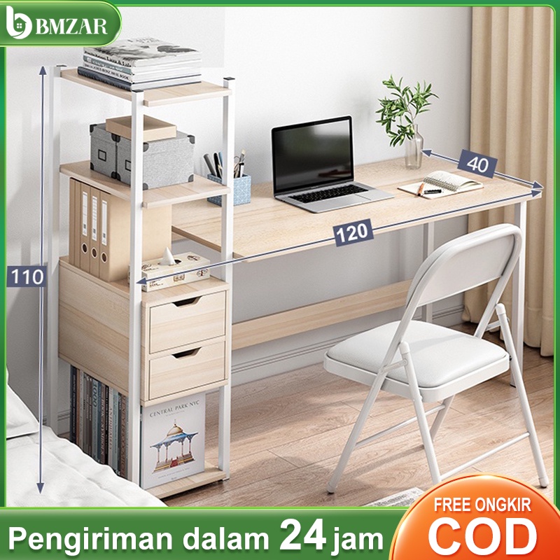 Jual Meja Kantor Minimalis Meja Belajar Serbaguna Meja Kerja Dengan Rak ...
