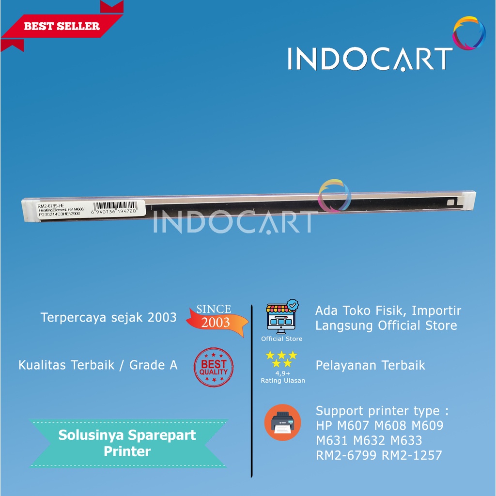 Jual IndoCart Heating Element-HP M607 M608 M609 M631 M632 M633 RM2-6799 ...