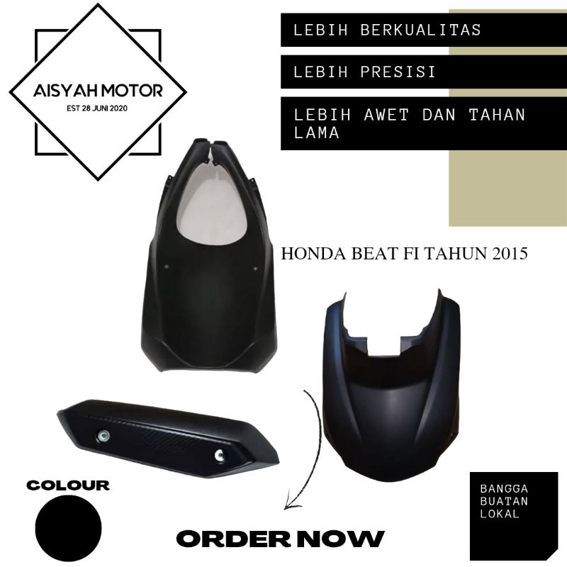 Jual Cover Bodi Dek Lumpur Cover Tangki Tutup Knalpot Honda Beat FI ...
