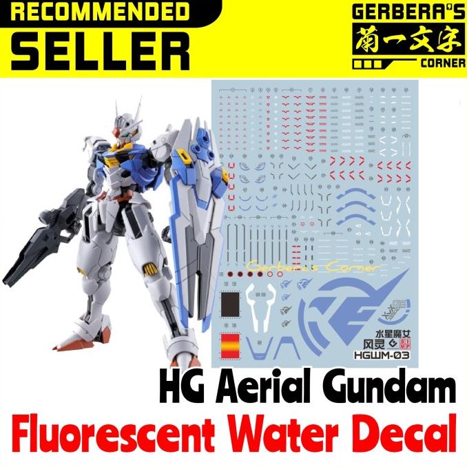 Jual FLUORESCENT WATER DECAL HG GUNDAM AERIAL EVOLUTION STUDIO KUALITAS ...