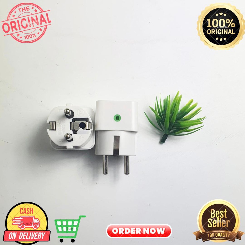 Jual STEKER OVER COLOKAN KAKI 3 TIGA KE KAKI 2 DUA STOP KONTAK ADAPTER ...