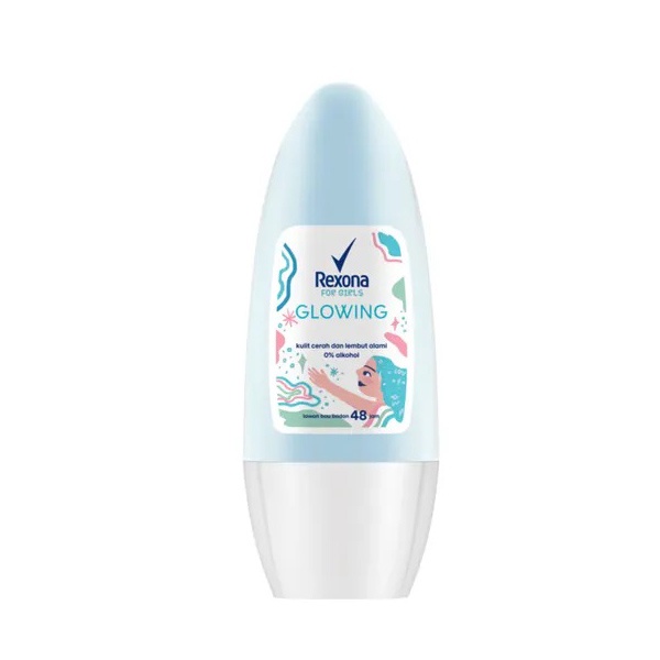 Jual REXONA ROLL ON GLOWING WHITE 40 ML - DEODORANT | Shopee Indonesia