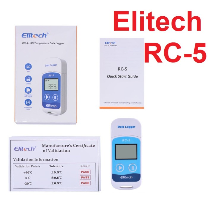 Jual Elitech RC4 RC-4 RC5 RC-5 USB Temperature Data Logger Monitor ...