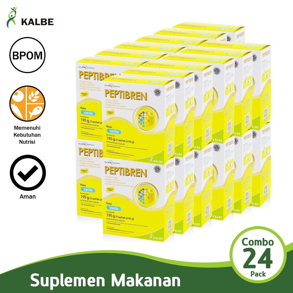 Jual Kalbe Peptibren Vanilla Susu Kesehatan Combo 24 Pack Pangan Olahan ...
