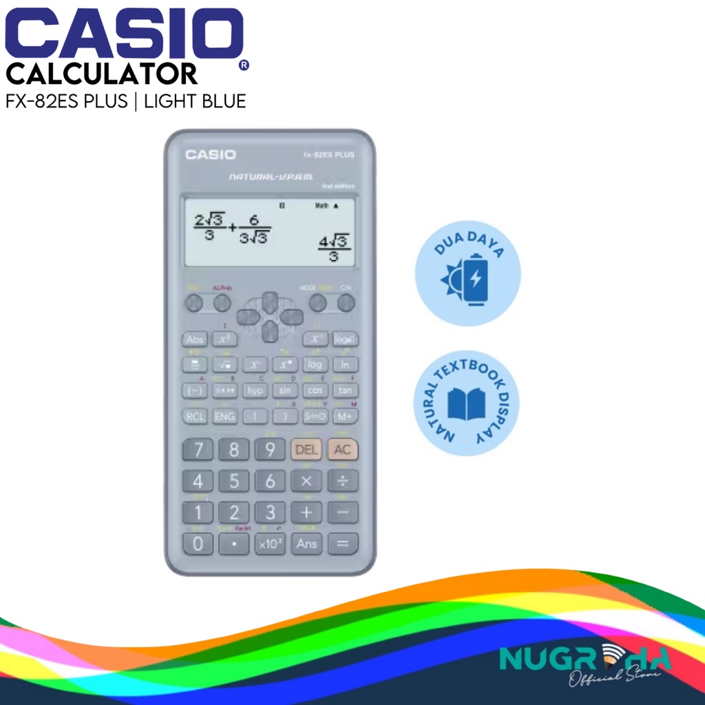 Jual Kalkulator Ilmiah CASIO FX 82ES PLUS 2nd Ed Scientific Calculator ...