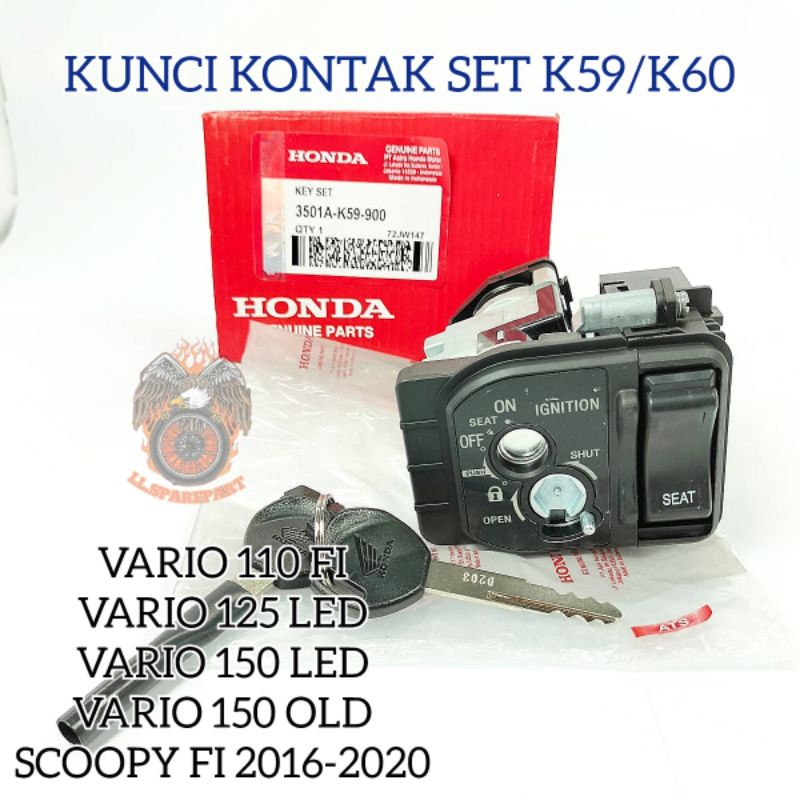 Jual KUNCI KONTAK SET HONDA K59/K60 KEYSET KONCI KONTAK KUALITAS ASLI ...