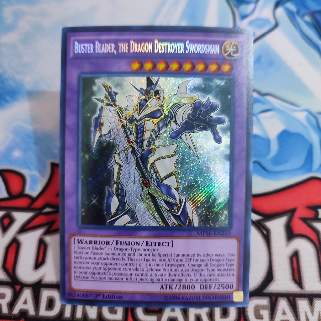 Jual yugioh buster blader the dragon destroyer swordsman MP16 secret rare 1st original | Shopee ...