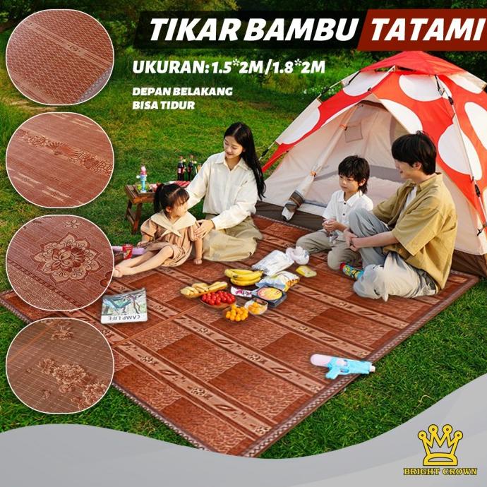 Jual Tikar Bambu TATAMI / TIkar Lipat Bambu Tatami Ukuran 180 x 200cm ...