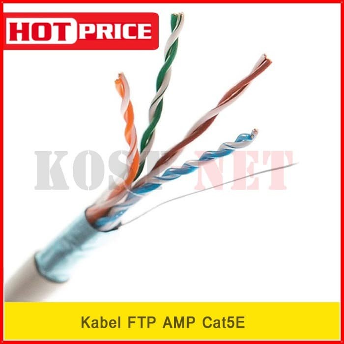 Jual Kabel STP AMP / Commscope Cat5e | Cable FTP LAN Cat Jaringan Outdoor | Shopee Indonesia