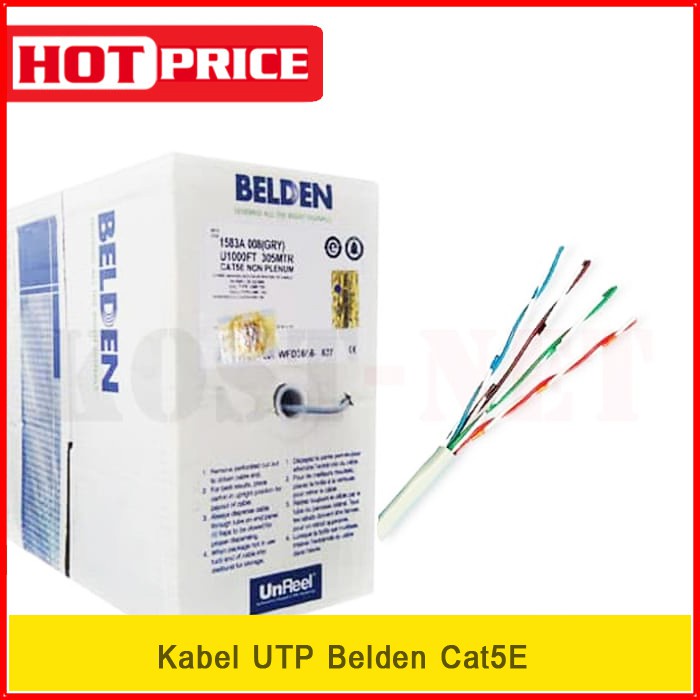 Jual Kabel UTP Belden Eceran Jaringan LAN Cat5E Original USA - Meteran ...