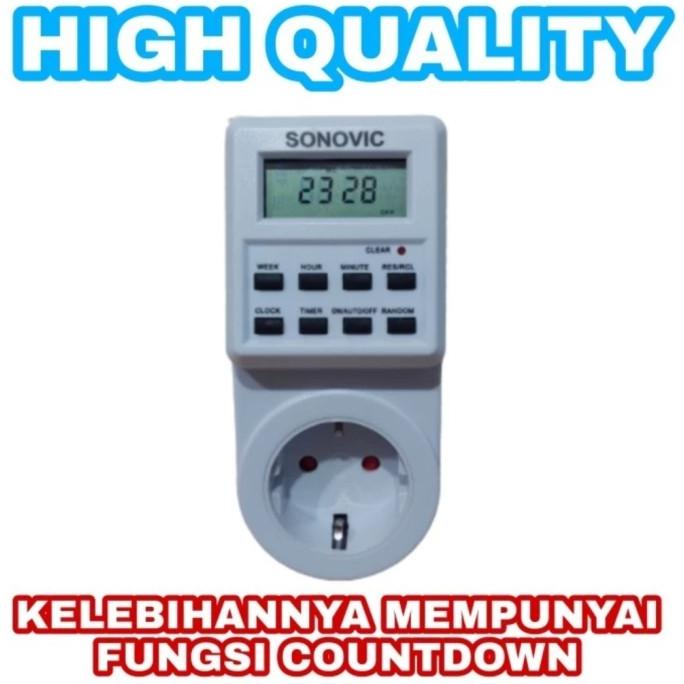 Jual Stop Kontak Timer Listrik Digital Sonovic stopkontak otomatis ...