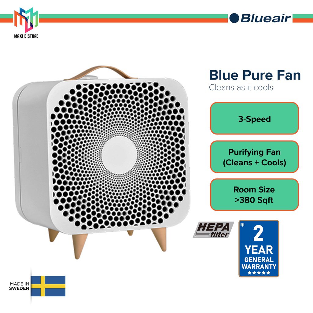 Jual Blueair Blue Pure Air Purifier Fan Clean + Cool with 3 Speed 6QKP ...