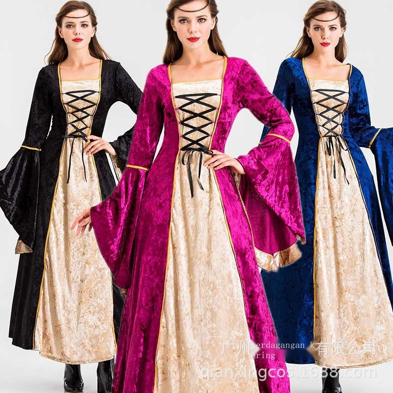Jual ↂhalloween Cosplay Gaun Eropa Dan Amerika Renaissance Abad
