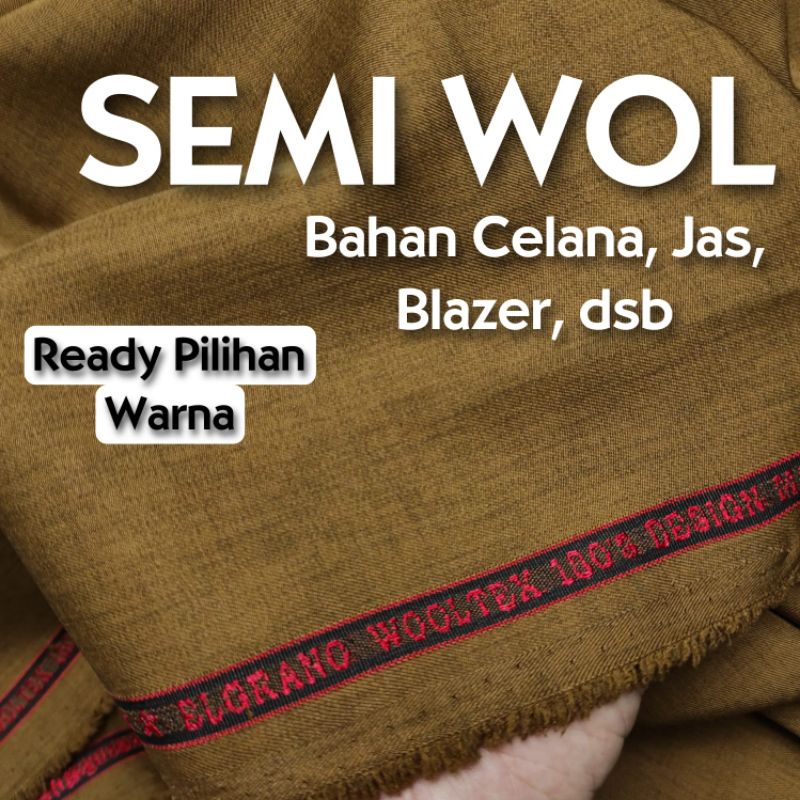 Jual Kain Bahan Celana Jas Blazer Semi Wol Harga per Setengah Meter ...