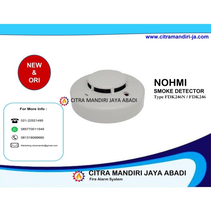 Jual PREMIUM SMOKE DETECTOR NOHMI MADE IN JAPAN TYPE FDK246N BEST ...