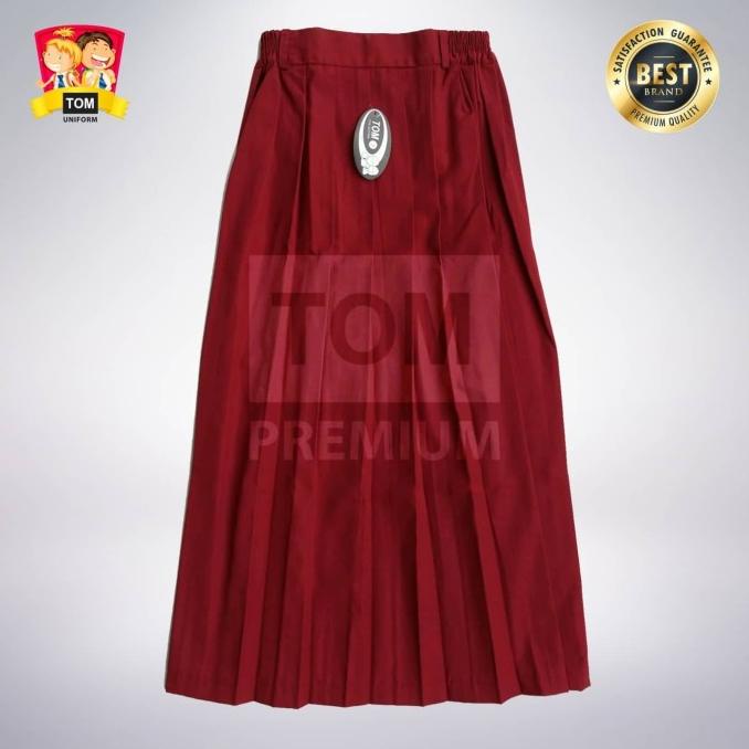 Jual Seragam TOM - Rok SD Rempel Panjang Merah | Shopee Indonesia