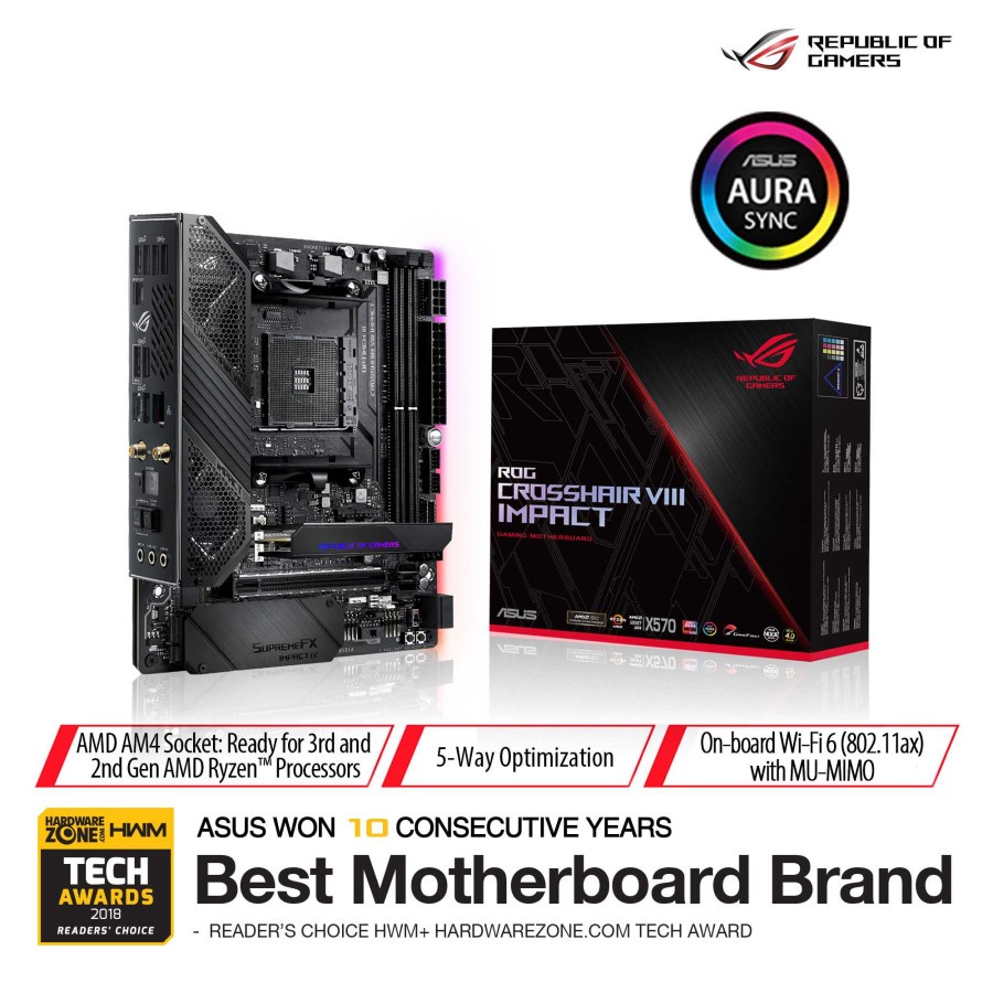 Jual ASUS ROG CROSSHAIR VIII IMPACT - Mini DTX Motherboard AMD X570 AM4 ...