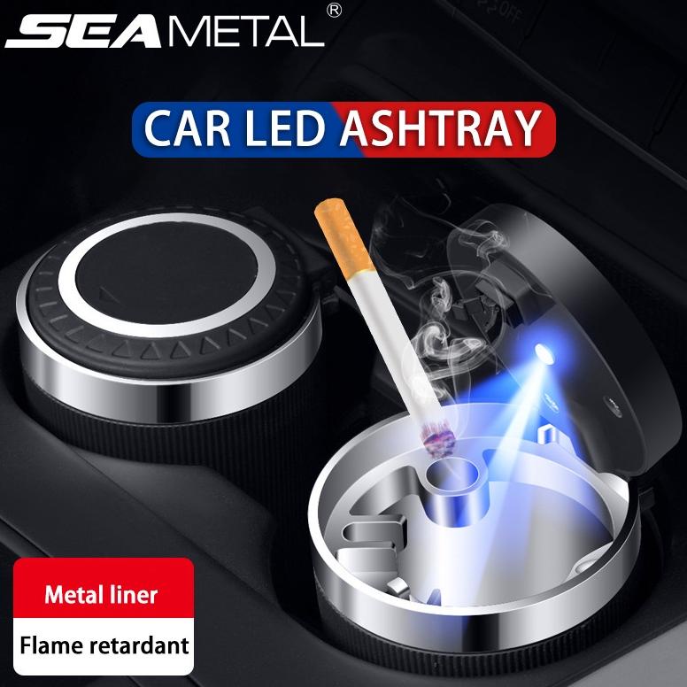 Jual SEAMETAL ASBAK MOBIL TEMPAT ABU ROKOK ASBAK LED SERBAGUNA ASBAK ...