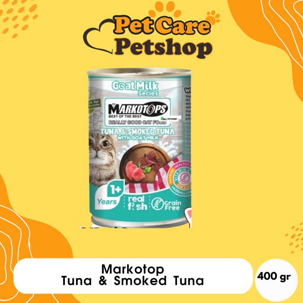 Jual Makanan Kucing Basah Markotop Tuna & Smoked Tuna 400 gr | Shopee ...