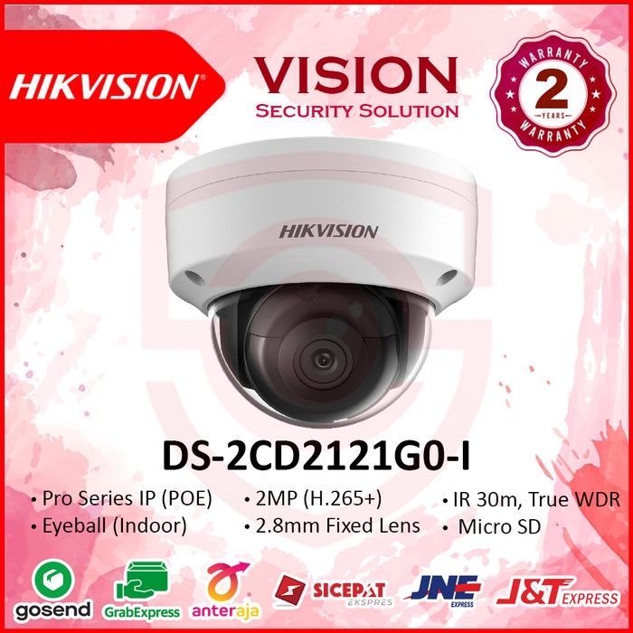Jual Kamera CCTV IP Hikvision Indoor Dome 2MP DS-2CD2121G0-I Pro Series | Shopee Indonesia