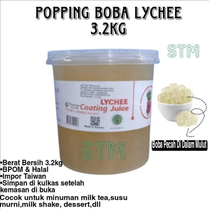 Jual Popping boba 3.2kg (lychee) | Shopee Indonesia