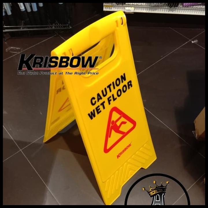 Jual HOT DEAL KRISBOW FLOOR SIGN CAUTION WET FLOOR / AWAS LANTAI LICIN ...