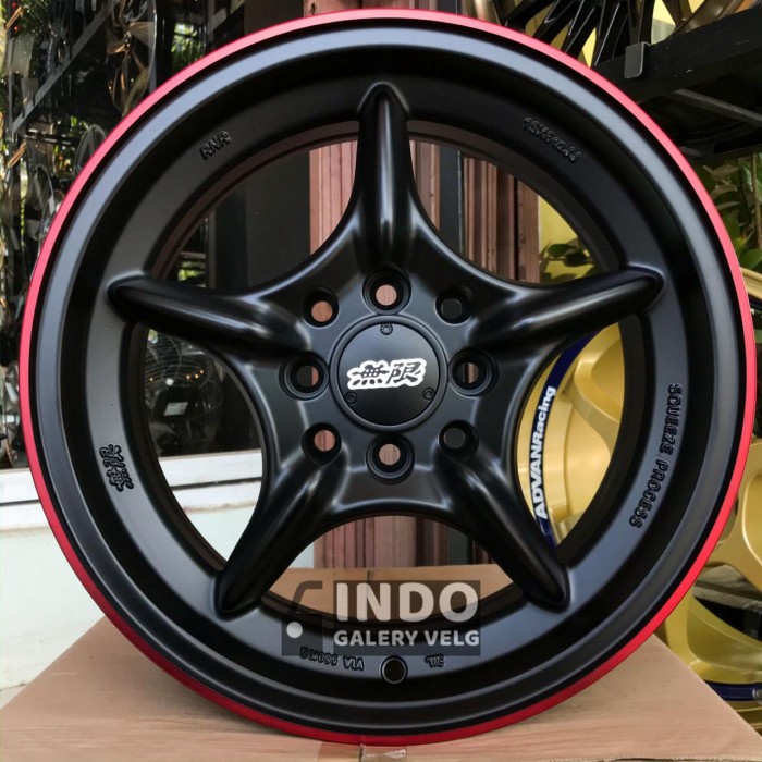 Jual velg mobil r15. Rep. Mugen RNR - black (utk jazz, brio, mobilio ...