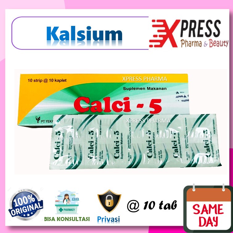 Jual ⚡XPRESS⚡ CALCI-5 STRIP Vitamin Kalsium Tablet Calci5 Calci 5 Kalk ...