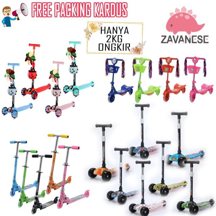 Jual Mainan Anak Skuter 3 Roda LED KARAKTER Hidup Warna Warni | Shopee ...