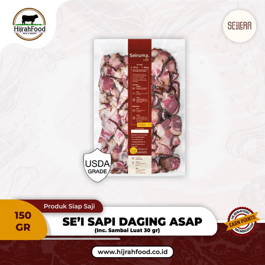 Jual Seilera Sei Sapi / Daging Asap + Sambal Luat Siap Saji SEIRUMA ...