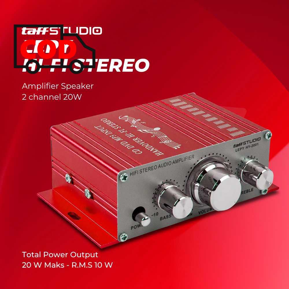 Jual Ampli Mini Amplifier Hi-Fi Stereo Audio Power 2 Channel 20W Alat ...