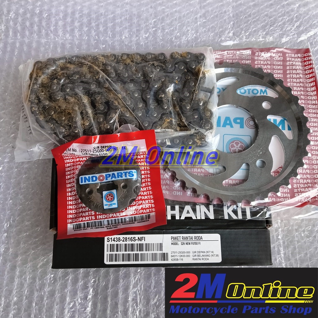 Jual Mdr Gear Set Rantai Satria FU FI New 14T-38T 428-116 Solid Bush ...