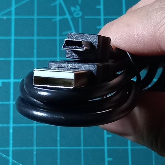 Jual Kabel Data USB Mini - USB Tipe A male 80cm hitam | Shopee Indonesia