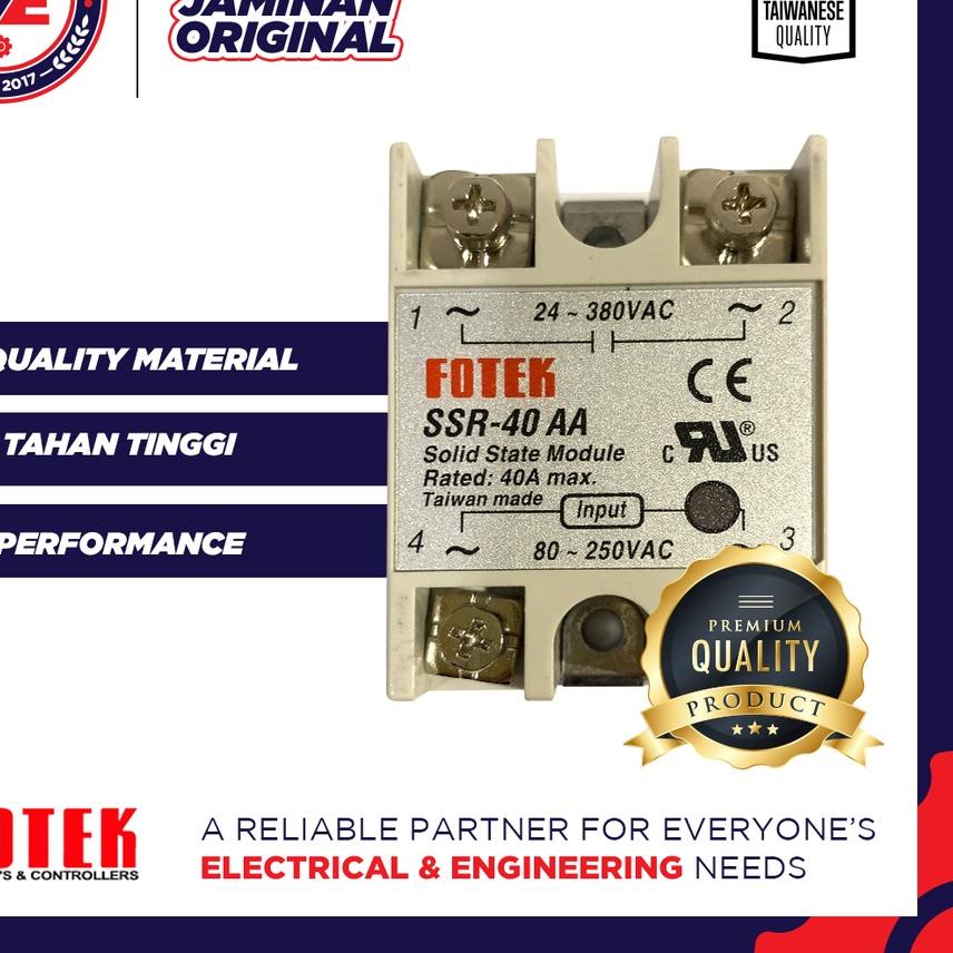 Jual Terbaru | TD4 | Fotek SSR-40AA MADE IN TAIWAN SSR 40AA Solid State Relay Fotek 40 Amper AC ...