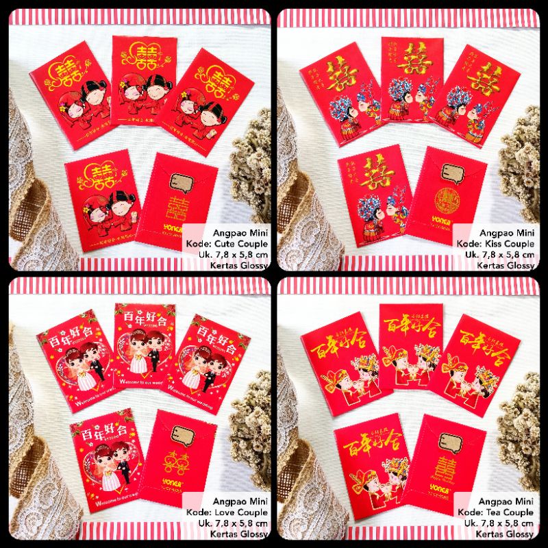 Jual [ ANGPAO MINI ISI 5 PCS + STICKER ] Angpao Mini Uang Lipat 3 ...