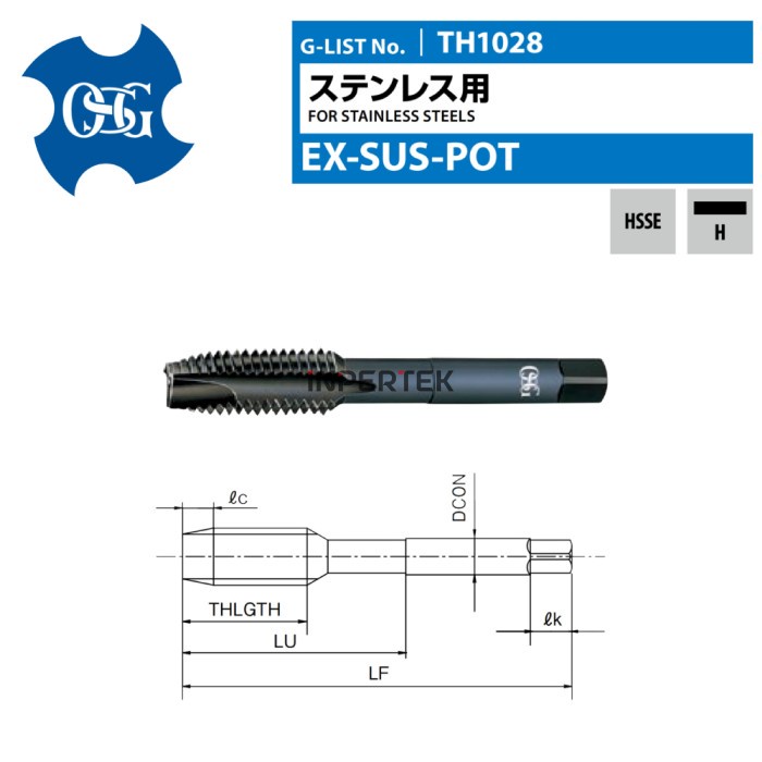 Jual Tap Stainless Steel M5 X 0.8 PO EX-SUS-POT OSG Taps Mesin M5X0.8 Pointed Machine | Shopee ...
