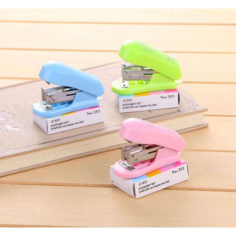 Jual Stapler Set / Steples Mini + Isi / Jepretan Kecil Lucu | Shopee ...