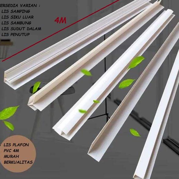 Jual Khusus hari ini Lis Plafon PVC 4m Per Batang / Lis Samping / Lis ...