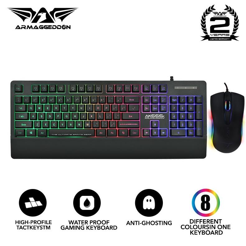 Jual Armaggeddon Ak666X Membrane Gaming Keyboard Combo Asic 9 Wired ...
