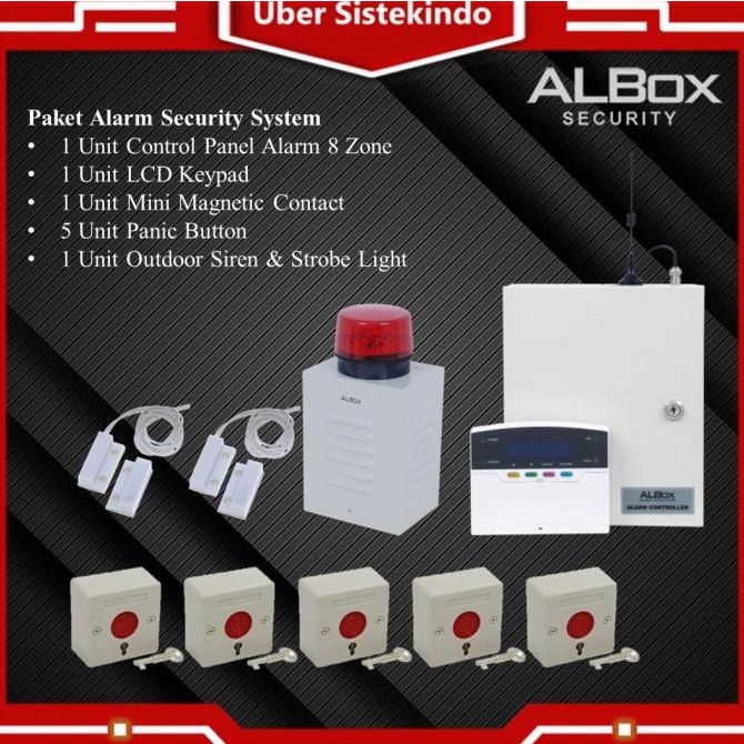 Jual Paket Alarm Keamanan 8 Zone Albox Intruder Alarm System | Shopee ...