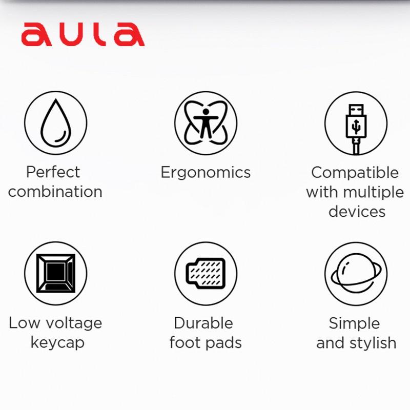 Jual Keyboard Gaming Aula AK205 Membrane Wired - AULA AK205 Wired ...