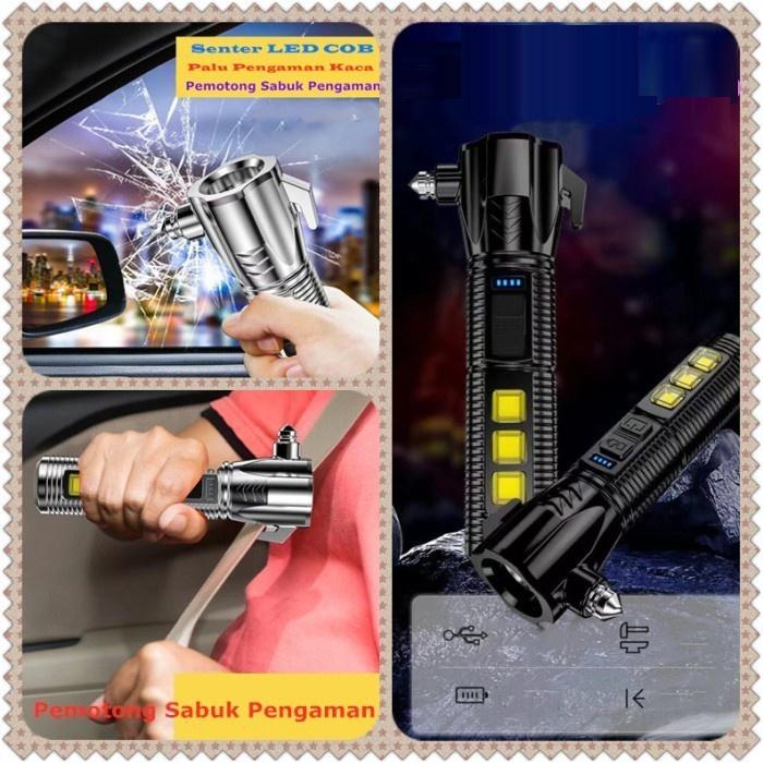 Jual Senter LED COB Palu Pengaman kaca Mobil Multifungsi - Safety ...