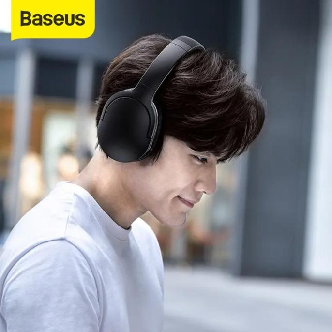 Jual BASEUS D02 FOLDABLE HEADPHONE BLUETOOTH WIRED/WIRELESS EARPHONE V5 ...