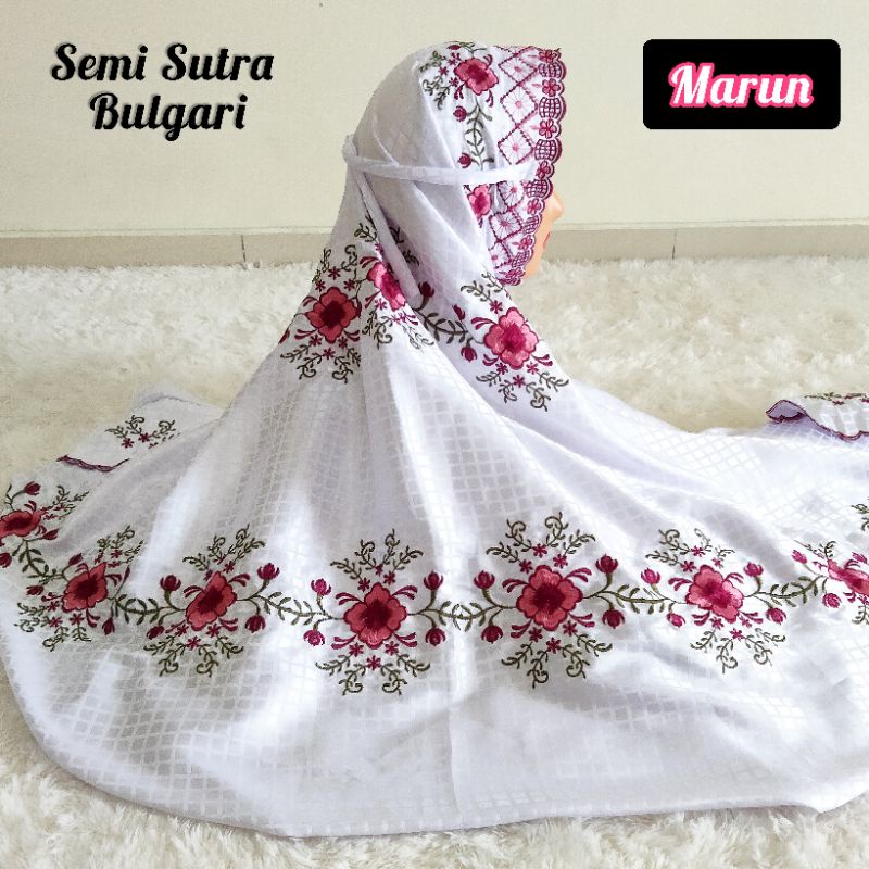 Jual Mukena Dewasa Bordir Mukena Kudus Sutera Bulgari Ukuran Dewasa ...