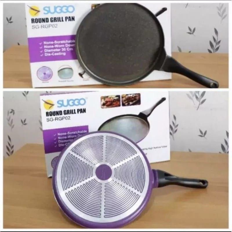 Jual 02 tefflon pizza cetakan pizza suggo grill pan panggang bulat 30 ...
